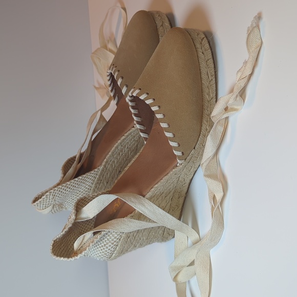 Picon | Shoes | Picon Ankle Wrap Espadrille Wedge Tie Sandals Size 8 ...